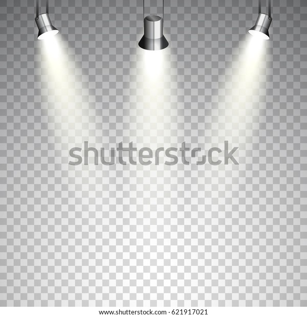 Spotlights On Transparent Background Realistic Vector Stock Vector ...