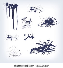 Spots Drip Streaks Splash Blots Vector Stock Vector (Royalty Free ...