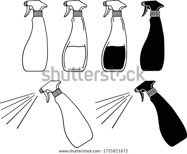 Spray Bottle Clipart Set Vector Drawing: Vector có sẵn (miễn phí bản ...