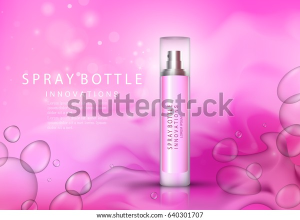 Spray Bottle Isolated On Pink Background Stock Vector (Royalty Free ...