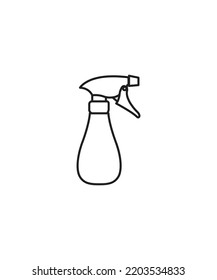 Spray Bottle Outline Vector Isolated On Stock Vector (Royalty Free ...