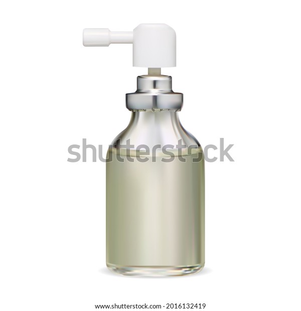 Spray Bottle Throat Inhaler Packaging Blank Stock Vector (Royalty Free ...