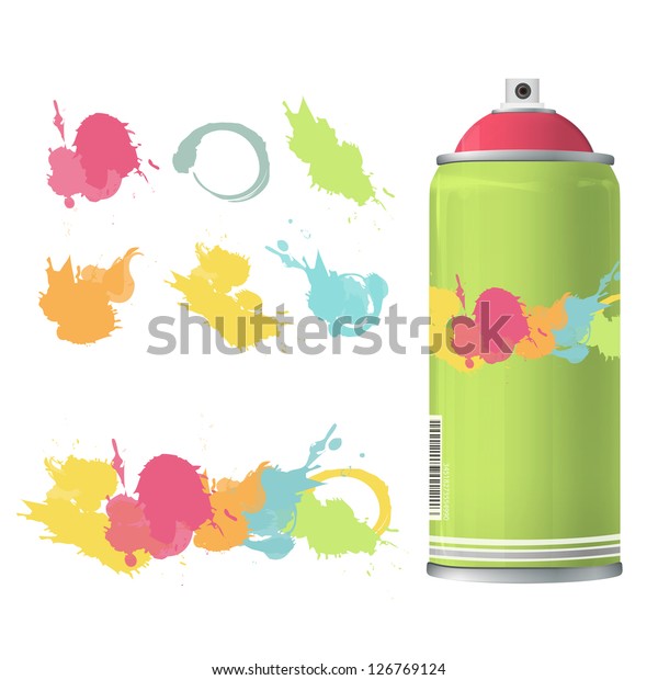 Spray Color Graffiti Drop Vector Design Stock Vector (Royalty Free ...