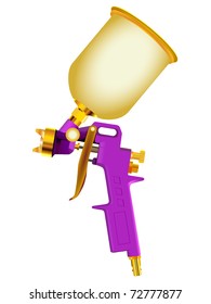 Spray Gun Isolated On White Stock Vector (Royalty Free) 72777877 ...