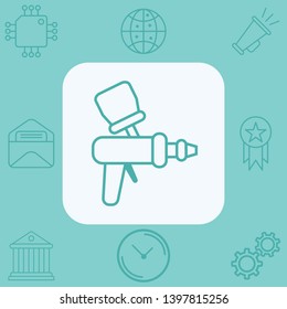 Spray Gun Vector Icon Sign Symbol Stock Vector (Royalty Free ...