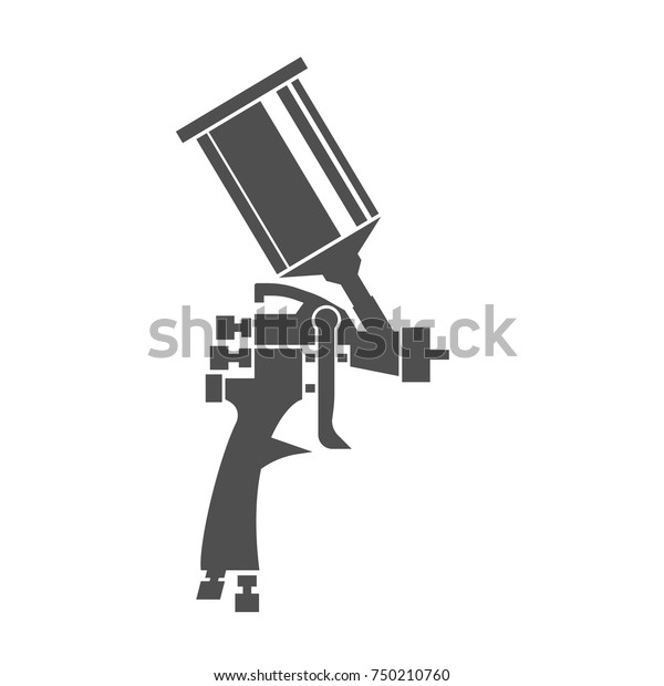 Spray gun. Vector illustration of a car body repair instrument ...