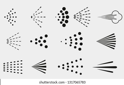 Different Spray Signs Set Simple Spraying Stock Vector (Royalty Free ...