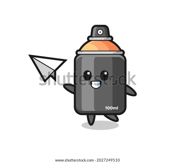 Spray Paint Cartoon Character Throwing Paper Stock Vector (Royalty Free ...