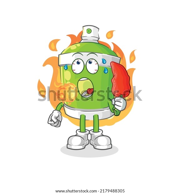 Spray Paint Eat Hot Chilie Mascot Stock Vector (Royalty Free ...