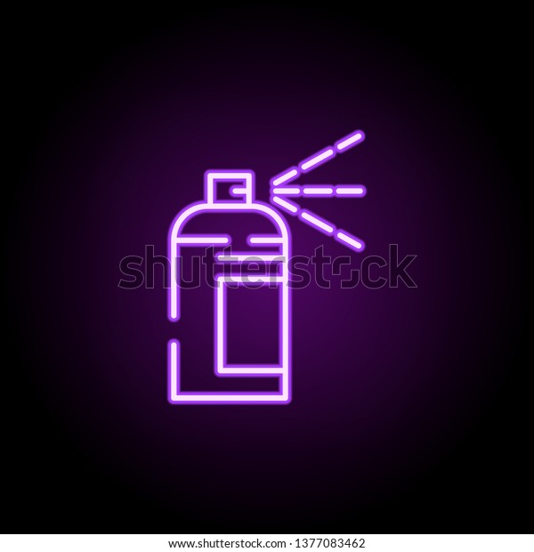 Spray Paint Neon Icon Elements Construction Stock Vector (Royalty Free ...