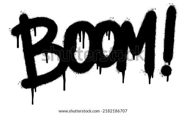 Spray Painted Graffiti Boom Word Sprayed Stock Vector (Royalty Free ...