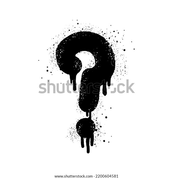 Spray Painted Graffiti Question Marks Black Stock Vector (Royalty Free ...