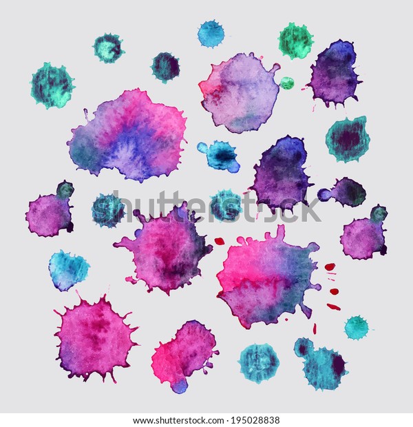 Spray Vector Paint Watercolor Splash Backgroundcolorful Stock Vector ...