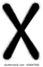 Graffiti X Font Sprayed White Over Stock Vector (Royalty Free) 1596967867