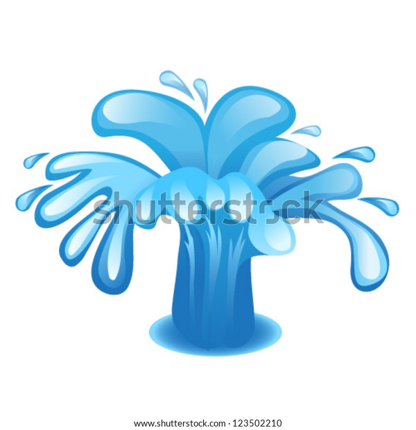 Spraying Water Fountain Vector Stock Vector (Royalty Free) 123502210 ...