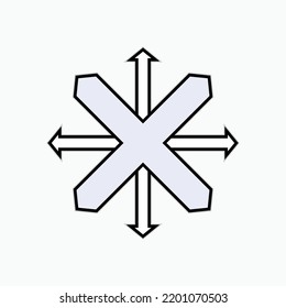 Spread Icon Expansion Distribute Symbol Vector Stock Vector (Royalty ...
