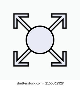 Spread Icon Symbol Spreading Vector Stock Vector (Royalty Free ...