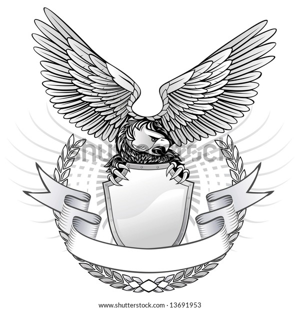 Spread Wing Eagle Insignia Stock Vector (Royalty Free) 13691953