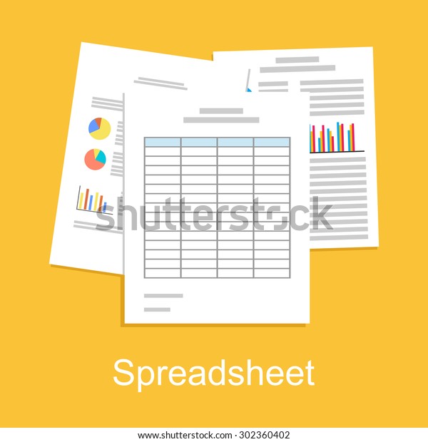 Spreadsheet Concept Illustration Business Background Stock Vector ...