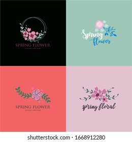 Spring Blooms Floral Logo Design Vector Stock Vector (Royalty Free ...