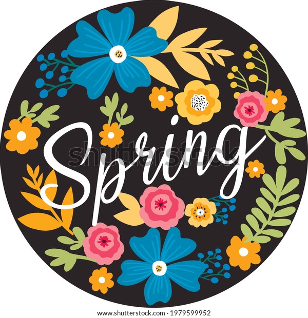 Spring Celebration Card Vector Illustration Stock Vector (Royalty Free ...