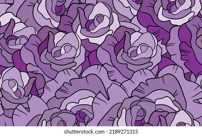 Spring Colorful Vector Illustration Purple Roses Stock Vector (Royalty ...
