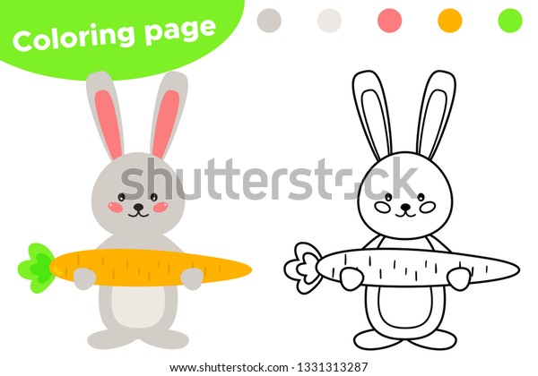 Spring Coloring Page Cute Cartoon Kawaii: vector de stock (libre de ...