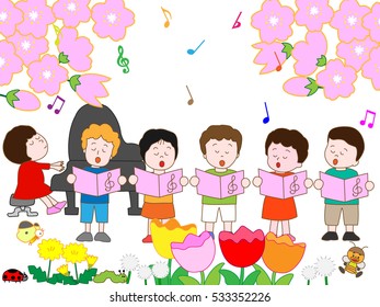 Spring Concert Children Stock Vector (Royalty Free) 533352226 ...