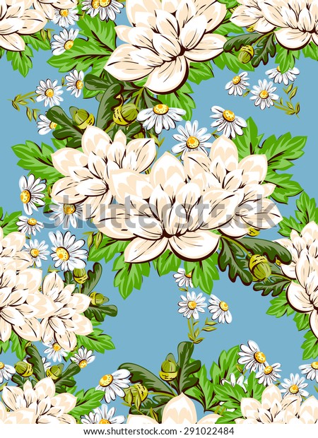 Spring Delight Collection Beautiful Wallpaper Seamless Stock Vector ...