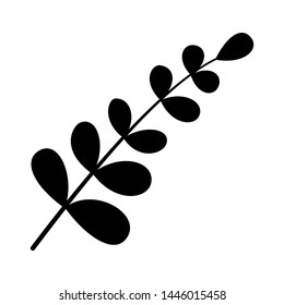 Spring Floral Leaves Bw Stock Vector (Royalty Free) 1446015458 ...
