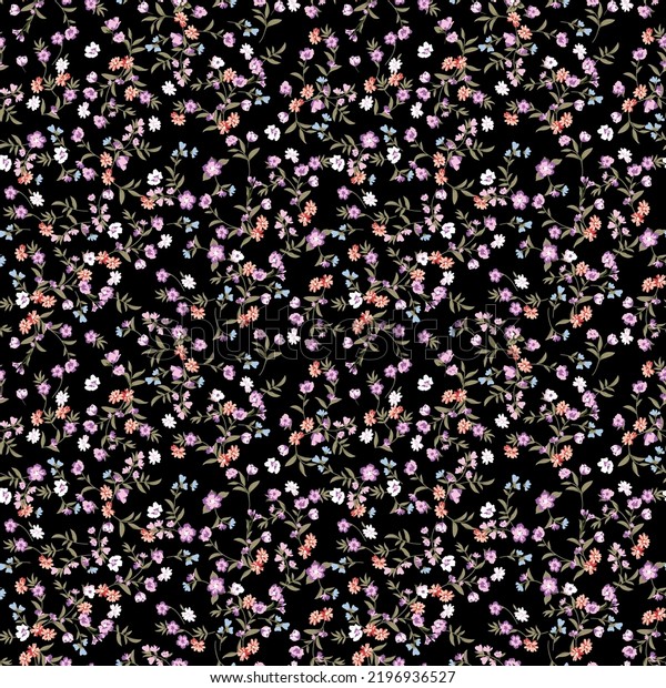 Spring Floral Pattern Ditsy Style Pattern Stock Vector (Royalty Free ...