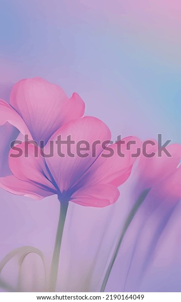Spring Flowers Background Pastel Colors Stock Vector (Royalty Free ...