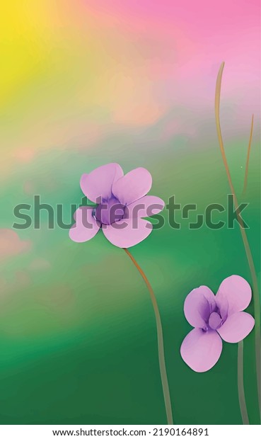 Spring Flowers Background Pastel Colors Stock Vector (Royalty Free ...