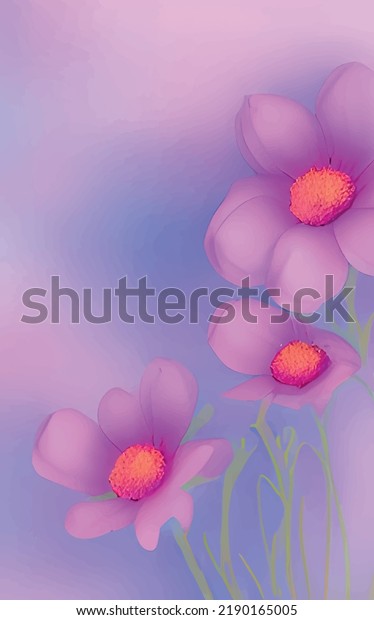 Spring Flowers Background Pastel Colors Stock Vector (Royalty Free ...