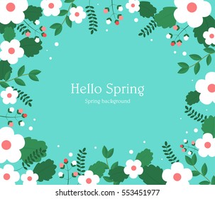 Spring Frame Illustration Stock Vector (Royalty Free) 553451977 ...