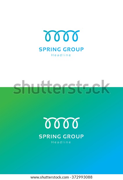 Spring Group Logo Template Stock Vector (Royalty Free) 372993088 ...