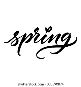 Vector Hand Lettering Brush Script Calligraphy Stock Vector (Royalty ...