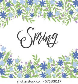 Spring Handwritten Vector Lettering Beautiful Modern Stock Vector ...