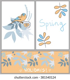 Spring Holidays Hand Drawn Design Card Stock Vector (Royalty Free ...