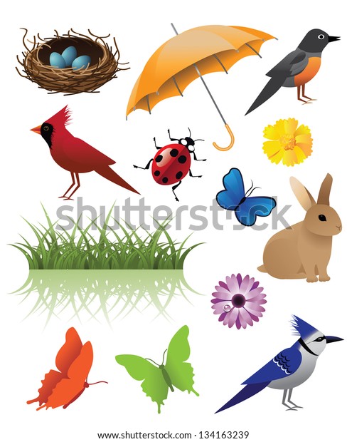 Spring Icon Symbol Graphic Deign Elements Stock Vector (Royalty Free ...