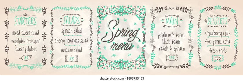 1,192 Starter menu Stock Illustrations, Images & Vectors | Shutterstock
