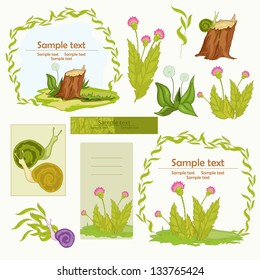 Spring Nature Frames Stock Vector (Royalty Free) 133765424 | Shutterstock