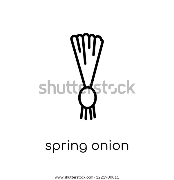 Spring Onion Icon Trendy Modern Flat Stock Vector (Royalty Free ...