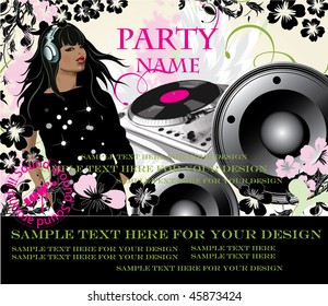 Spring Party Flyer Vector Illustration Stock Vector (Royalty Free ...
