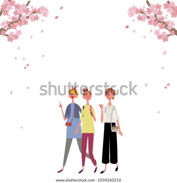 Spring People Illustration Stock Vector (Royalty Free) 1034260216 ...
