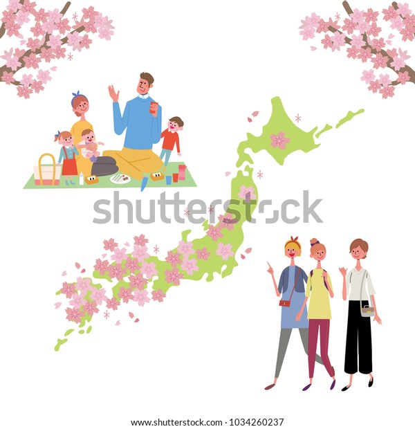 Spring People Illustration Stock Vector (Royalty Free) 1034260237 ...