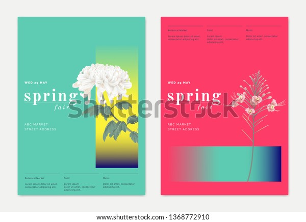 Spring Print Ad Poster Banner Template Stock Vector (Royalty Free ...