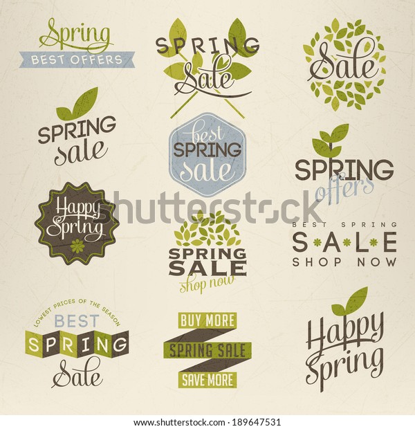 Spring Sale Illustration Stock Vector (Royalty Free) 189647531 ...