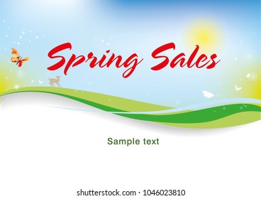 Spring Sales Banner Vector Illustration Stock Vector (Royalty Free ...