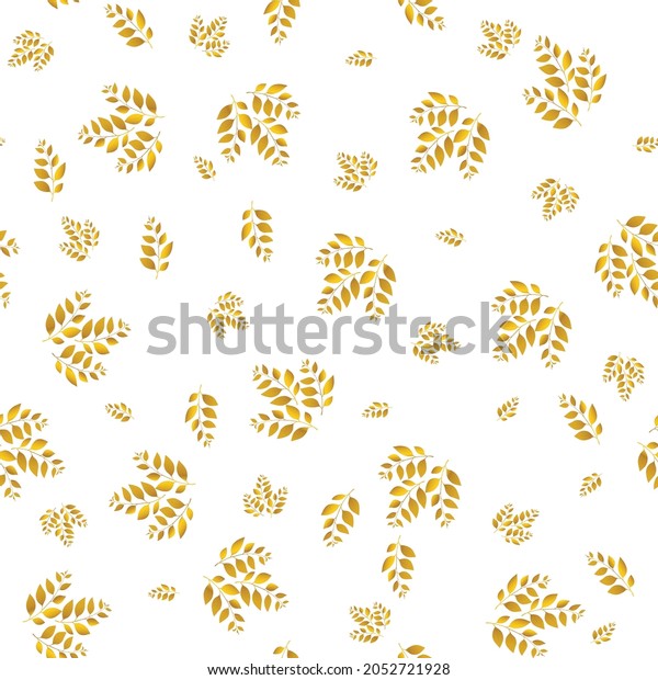 Spring Seamless Pattern Color Sprigs Vector Stock Vector (Royalty Free ...